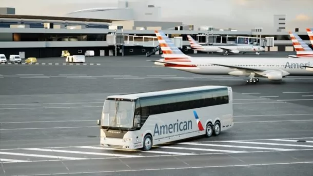 Landline takes the bus inside security for American Airlines | PaxEx.Aero
